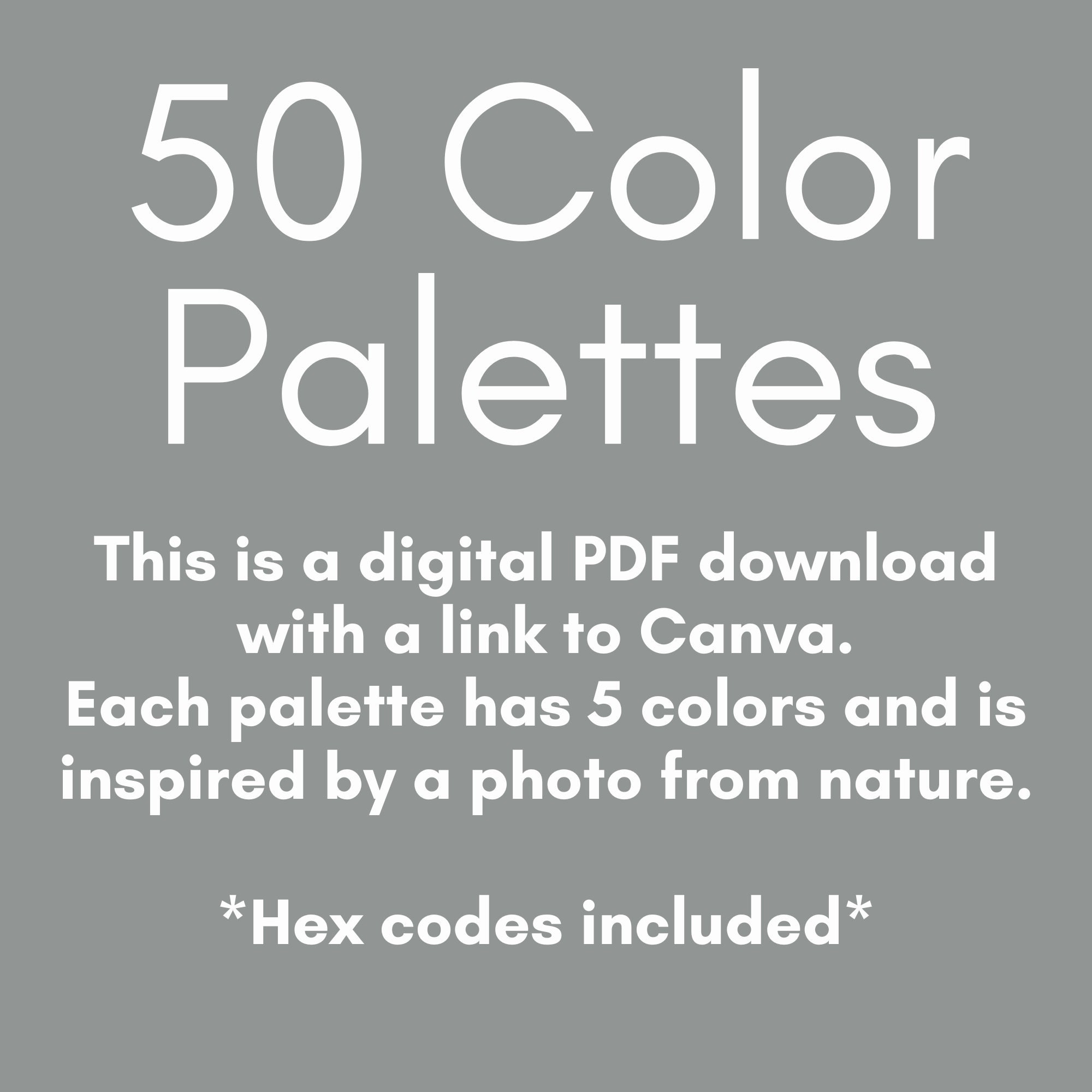 Aesthetic Color Palette Collection for DIY Branding, Nature Color ...