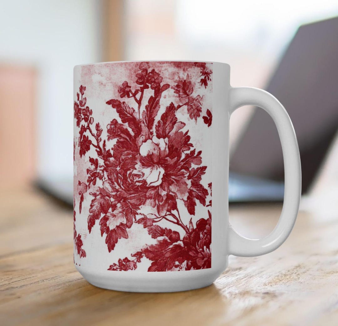 Flower Ceramic Mug, Coffee Mug Designs, Delicate Flowers, Spring Mugs ...