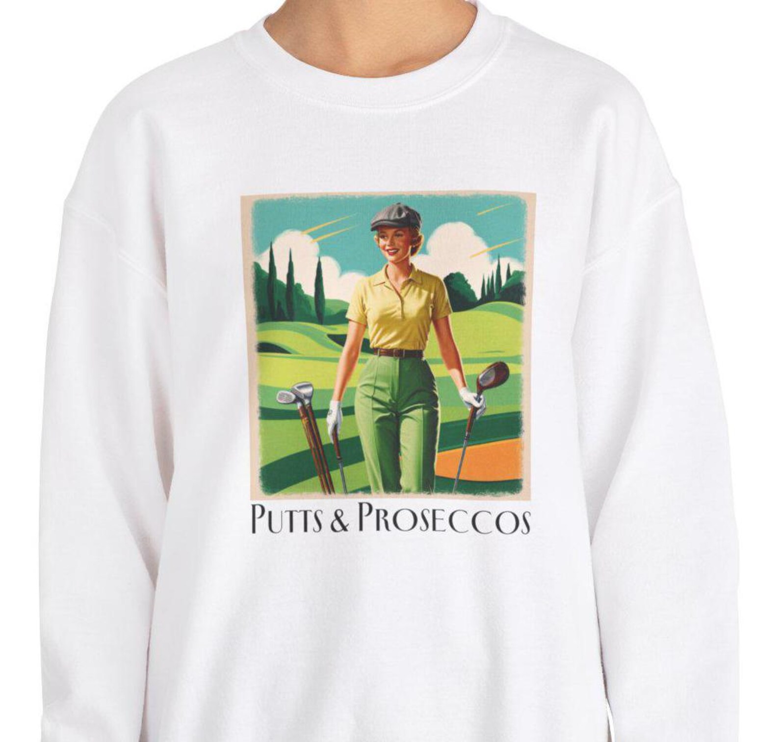 Retro Golf Sweatshirt, Golf Apparel for Women, Golf Outfit Women, Golf ...