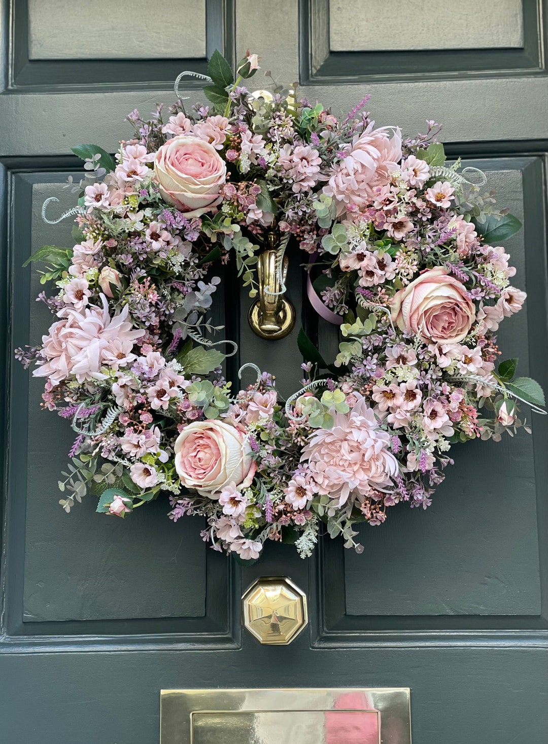 Beautiful 60cm Faux Flower Bridgerton Wreath - Etsy