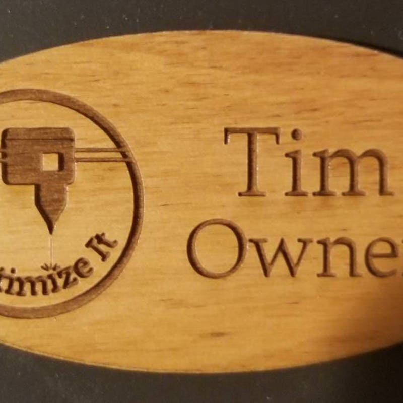 Wooden Name Tags - Etsy