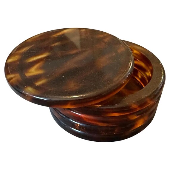 1970s Mid-Century Modern Fake Tortoise Shell Lucite R… - Gem