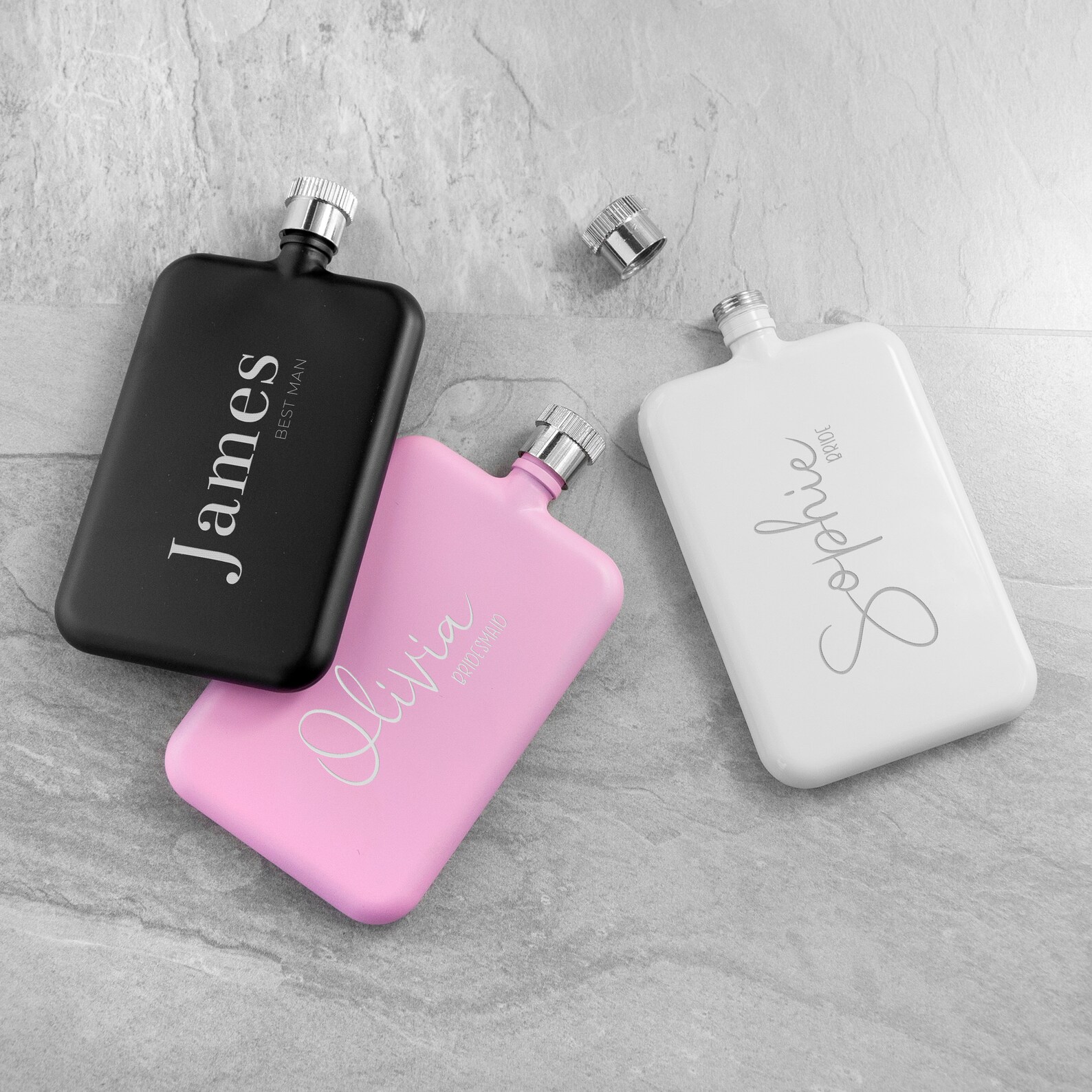 Slim Hip Flask for Women Modern Engraved Flask Personalised | Etsy