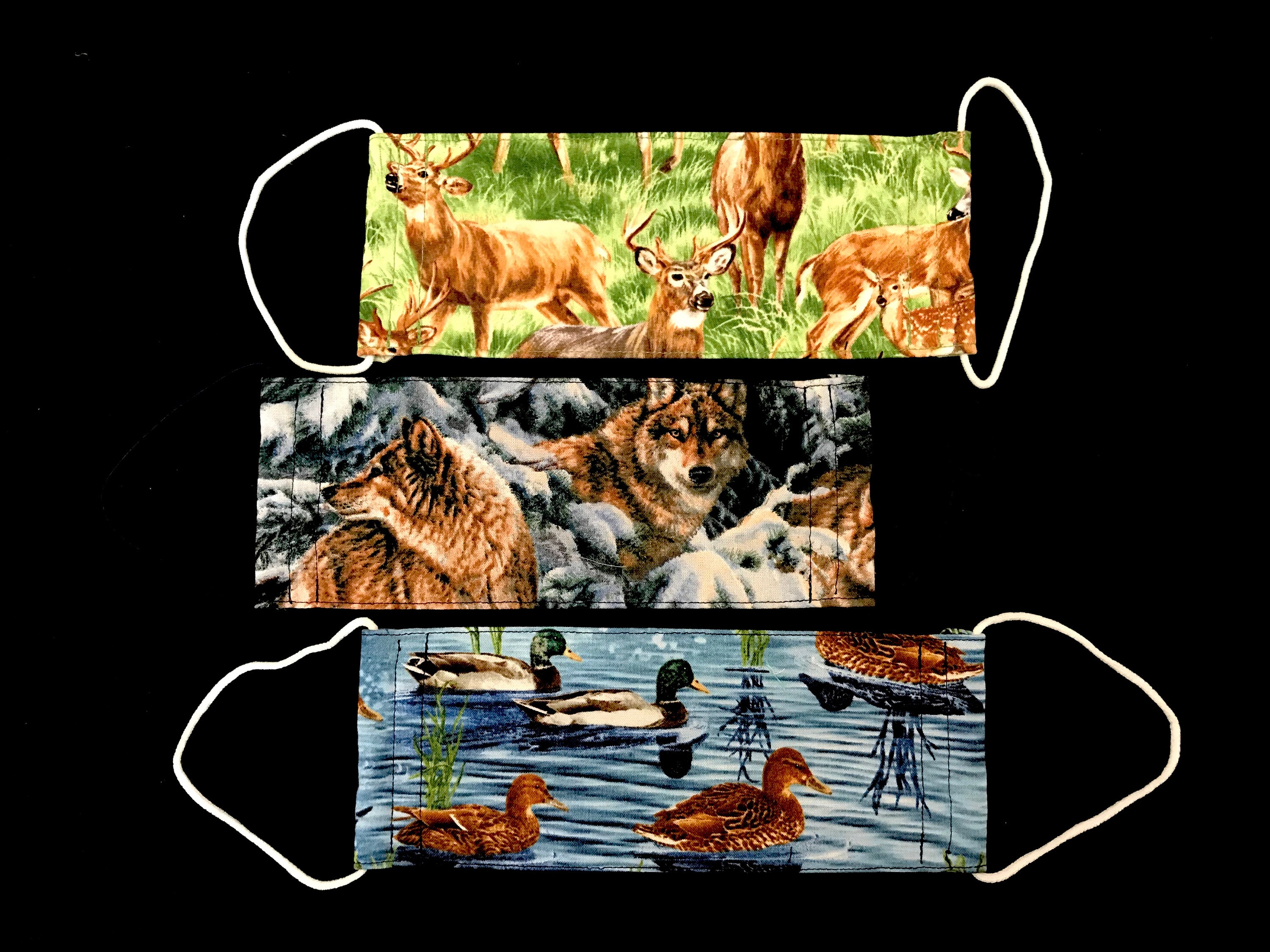 Reusable face mask deer wolf ducks cloth for men | Etsy