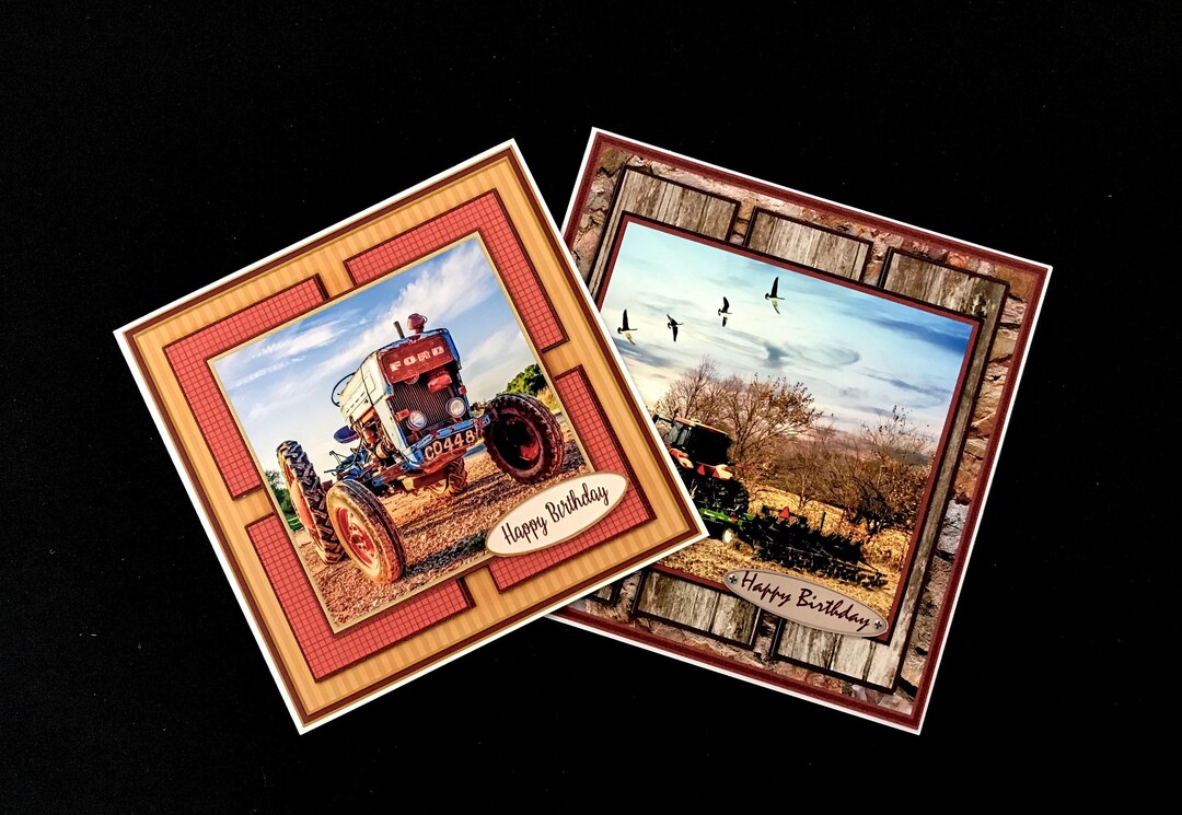 Handmade, Birthday Card, For, Men, Fathers Day, Tractor, Farmer ...