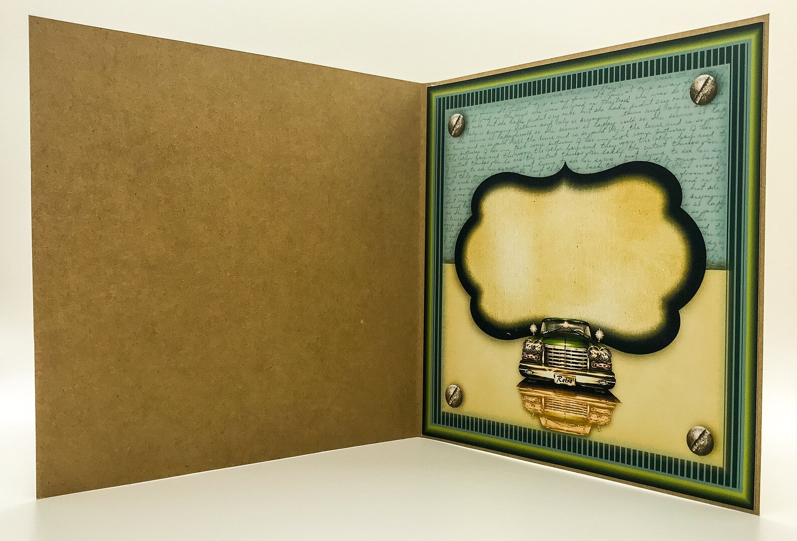 Handmade Vintage Car Birthday Card: Retro Automobile Design - Etsy