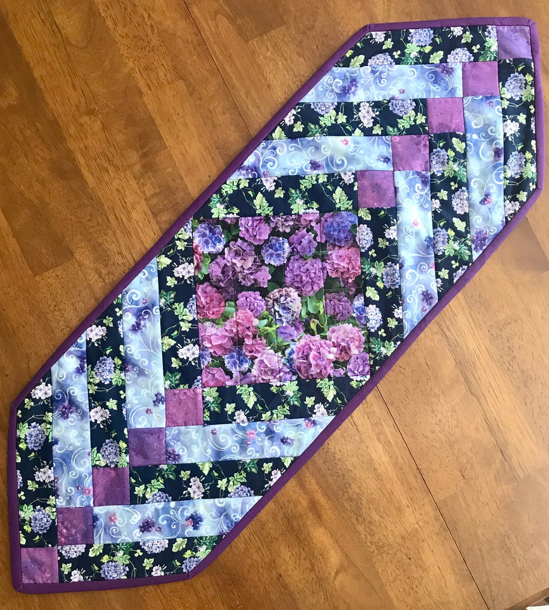 Hydrangea, Quilted, Table Runner, Table Topper, Home Decor, Home ...