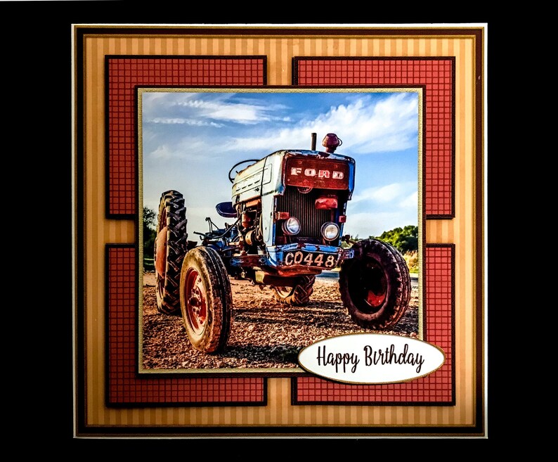 Handmade, Birthday Card, For, Men, Fathers Day, Tractor, Farmer ...