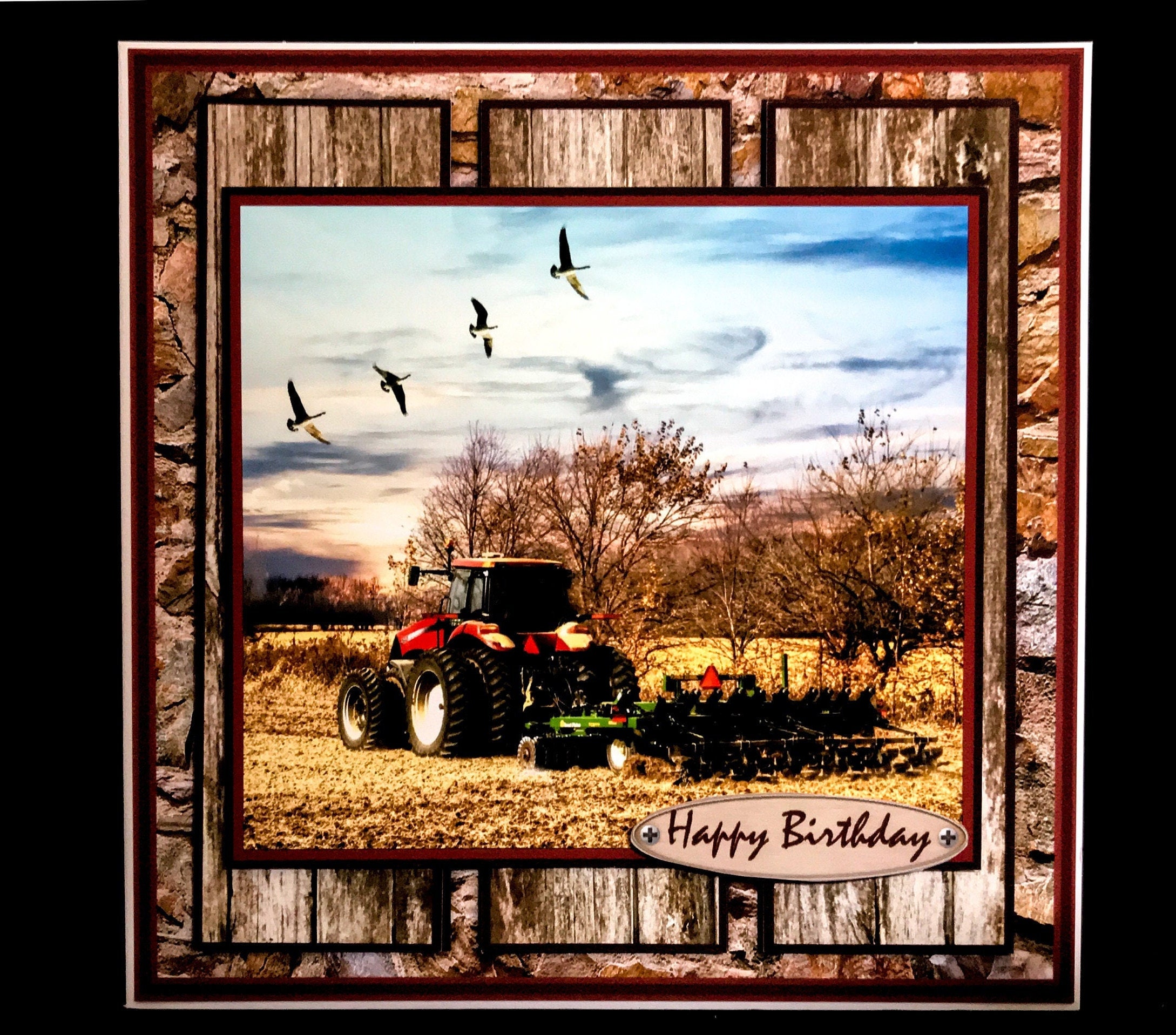 Handmade, Birthday Card, For, Men, Fathers Day, Tractor, Farmer ...