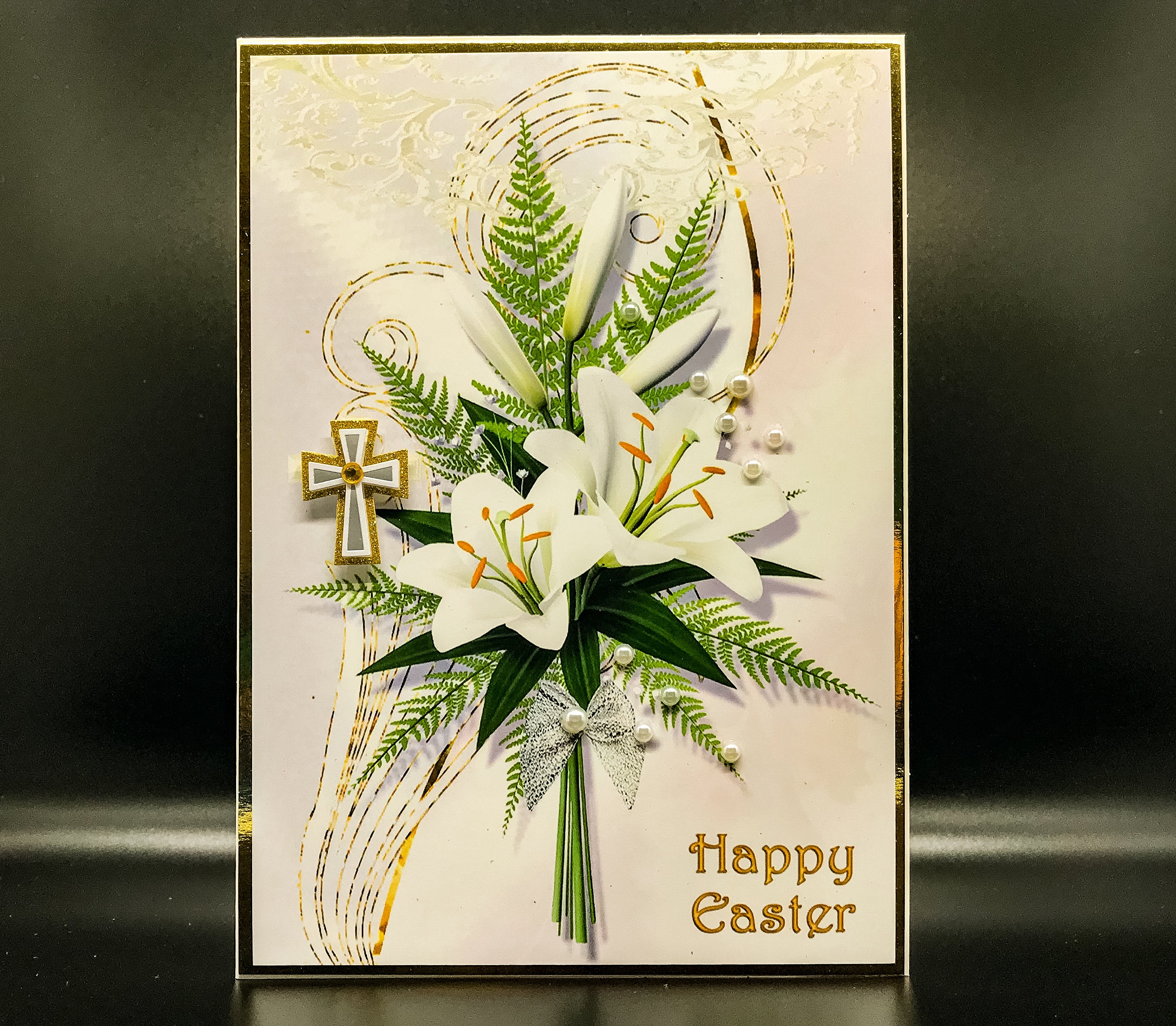 Handmade, Easter Card, Christian Card, With Cross, Elegant, Easter ...