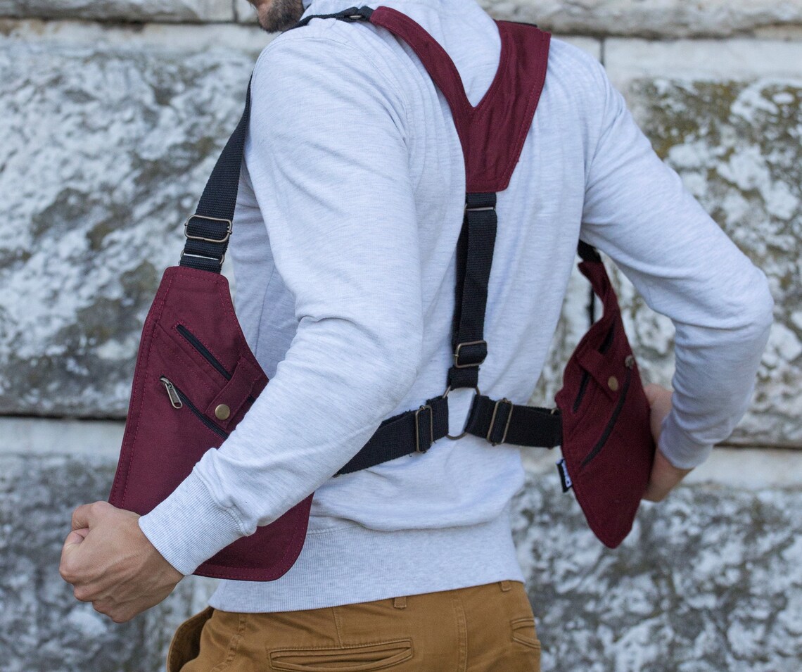 Holster Bag // Revolver Bag // Unisex Cotton Vest Gilet // - Etsy
