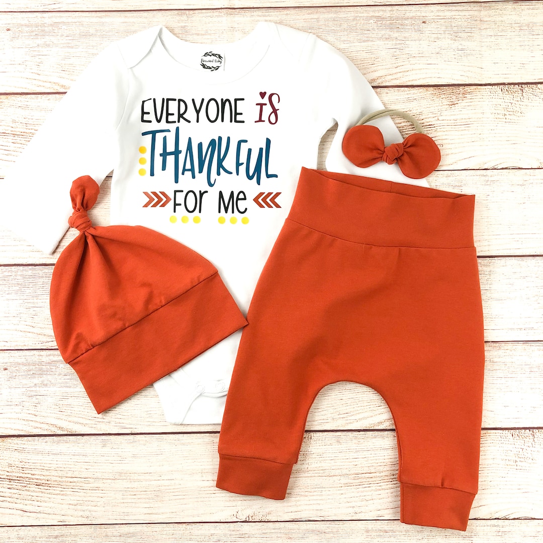 Thanksgiving Outfit , First Thanksgiving Set, Turkey Day Outfit , Baby ...