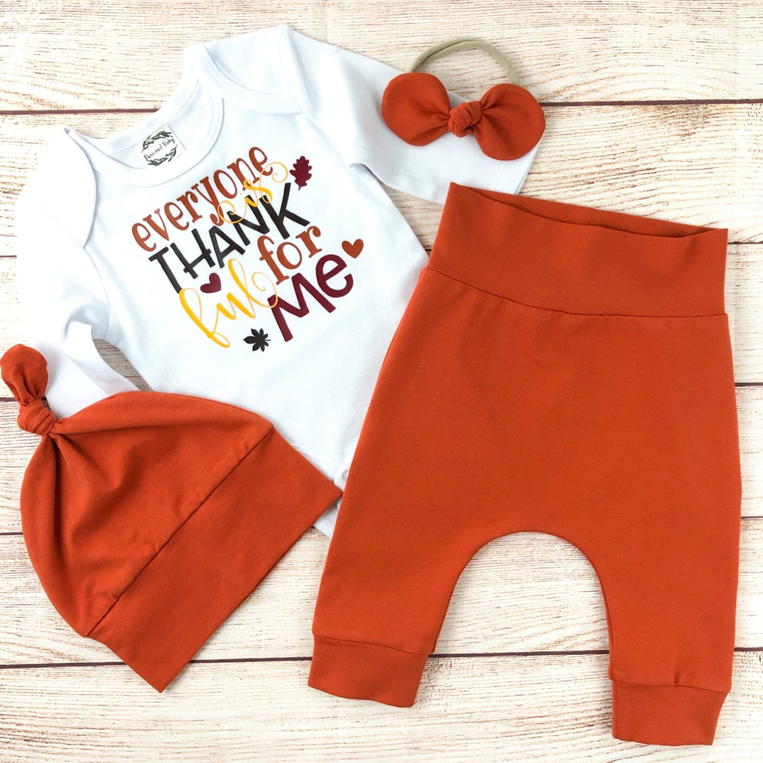 Thanksgiving Outfit , First Thanksgiving Set, Turkey Day Outfit , Baby ...