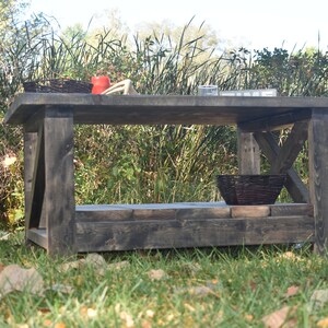 Farmhouse Coffee Table/ Rustic Coffee Table/ Cabin Furniture/ Home ...