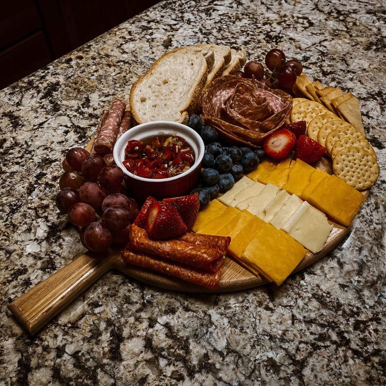 White Oak Wood Charcuterie Board Oval Board Cheese Board - Etsy