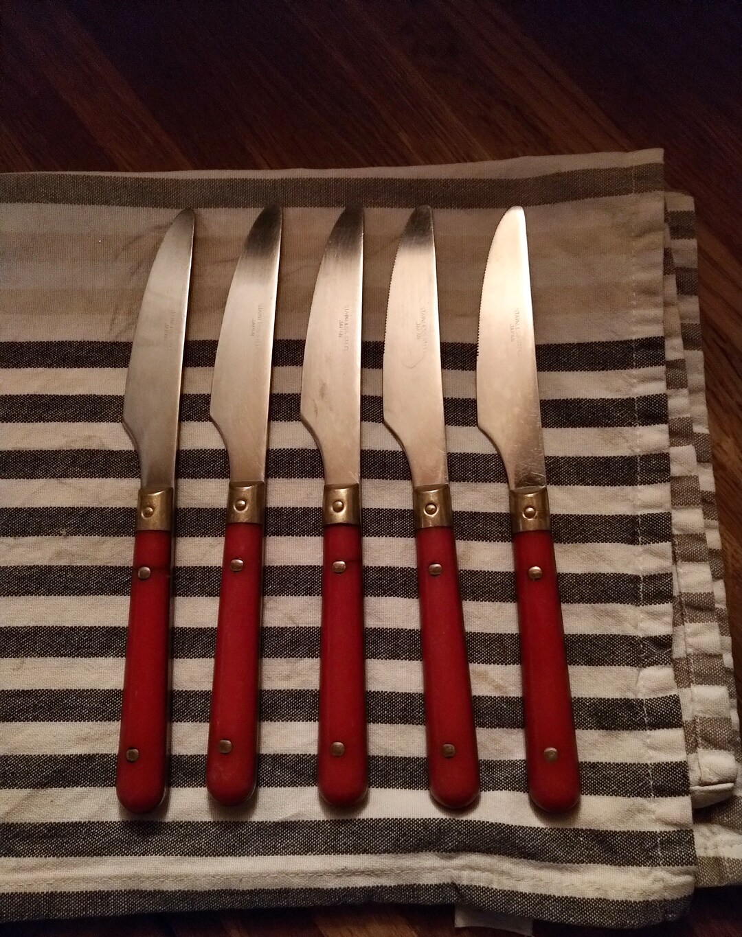 Red Handled Cutlery - Etsy
