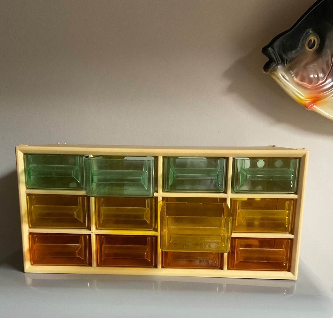 Rainbow Retro Craft Drawers - Etsy