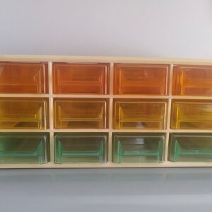 Rainbow Retro Craft Drawers - Etsy