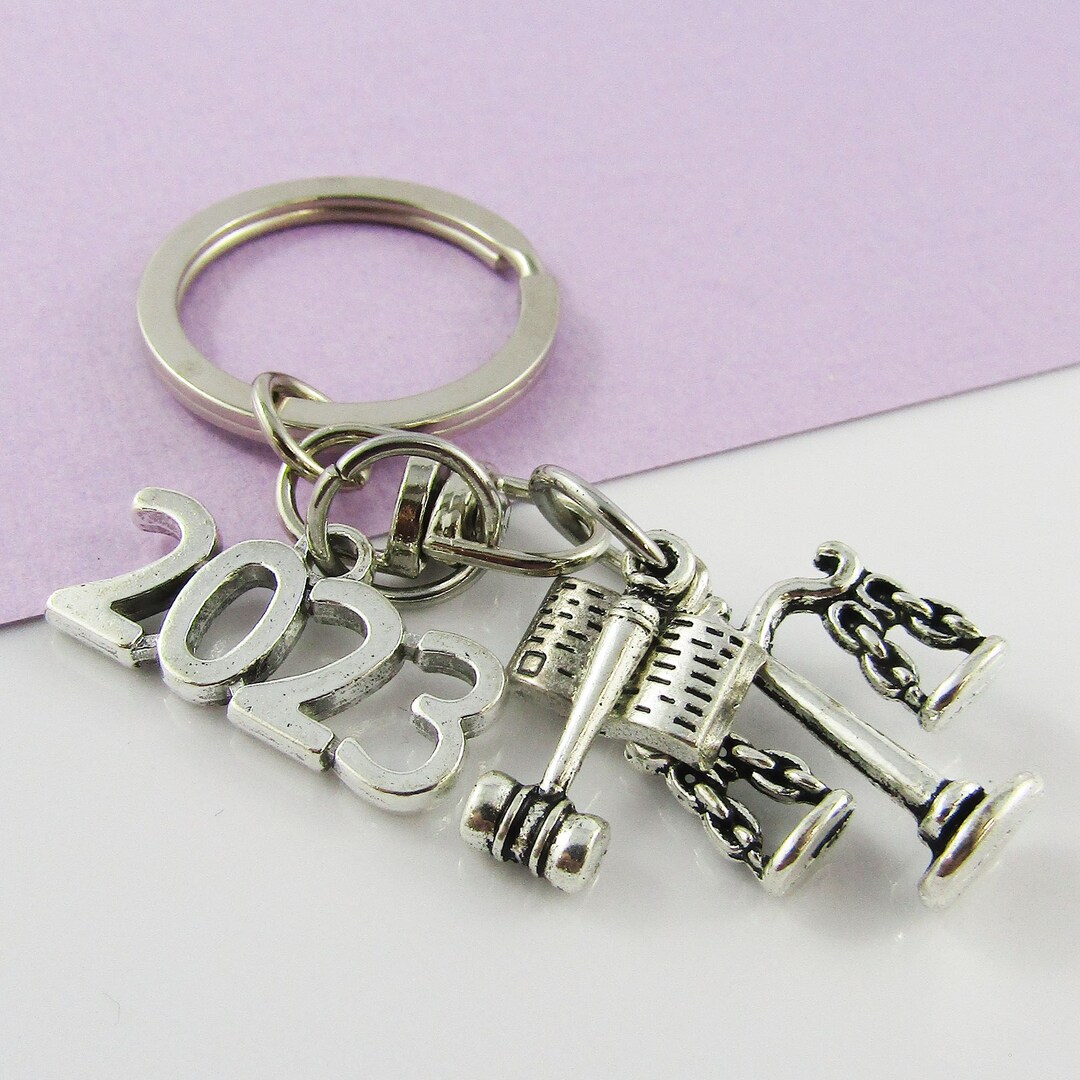 2023 Gavel Law Book Scale Charm Keychain 70mm Legal Law Graduation ...
