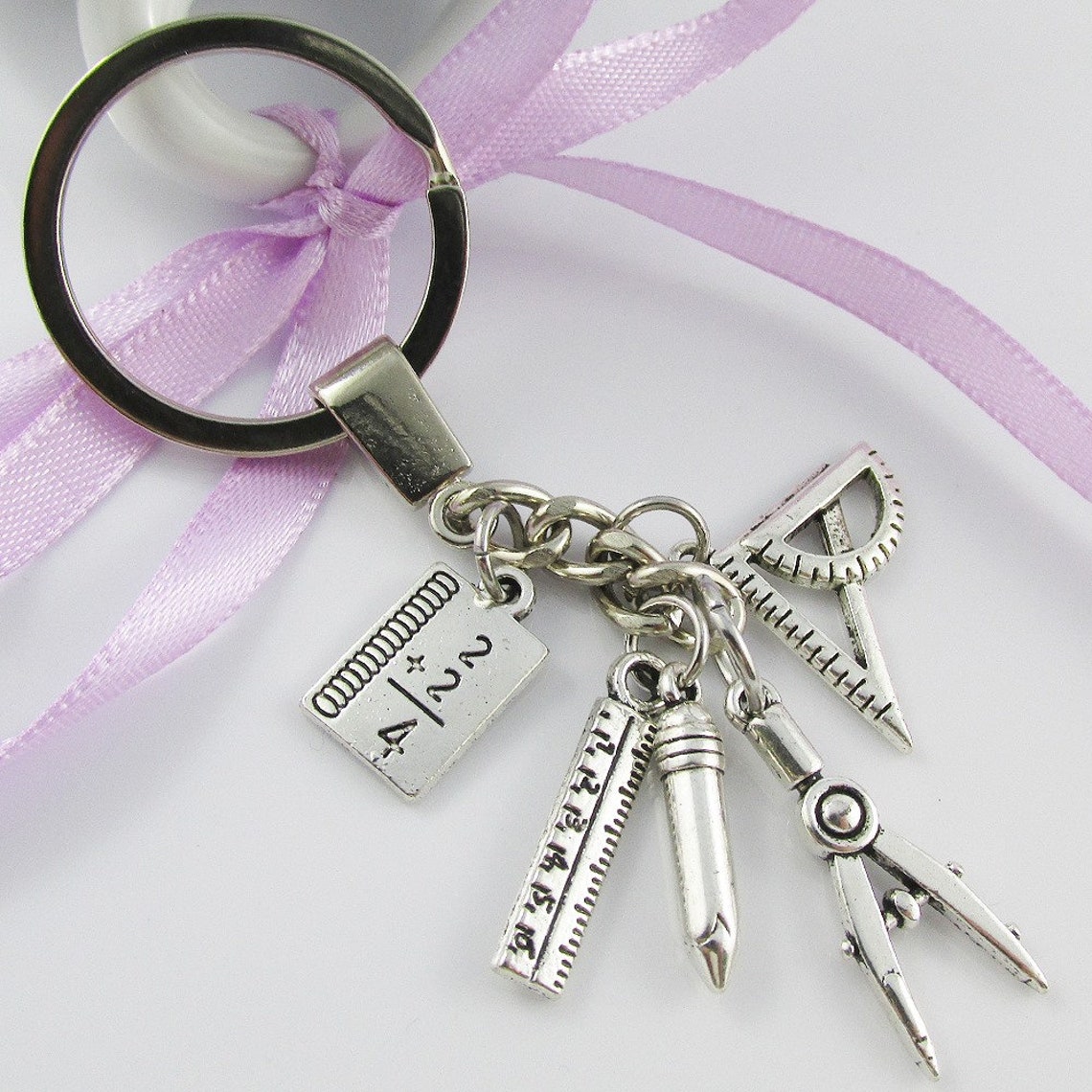 Mathematician Maths Charm Keychain Keyring 95mm Teacher or - Etsy