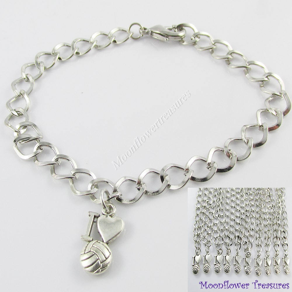 Set of 10 I Love Netball Charm Sport Bracelet Coach End of | Etsy