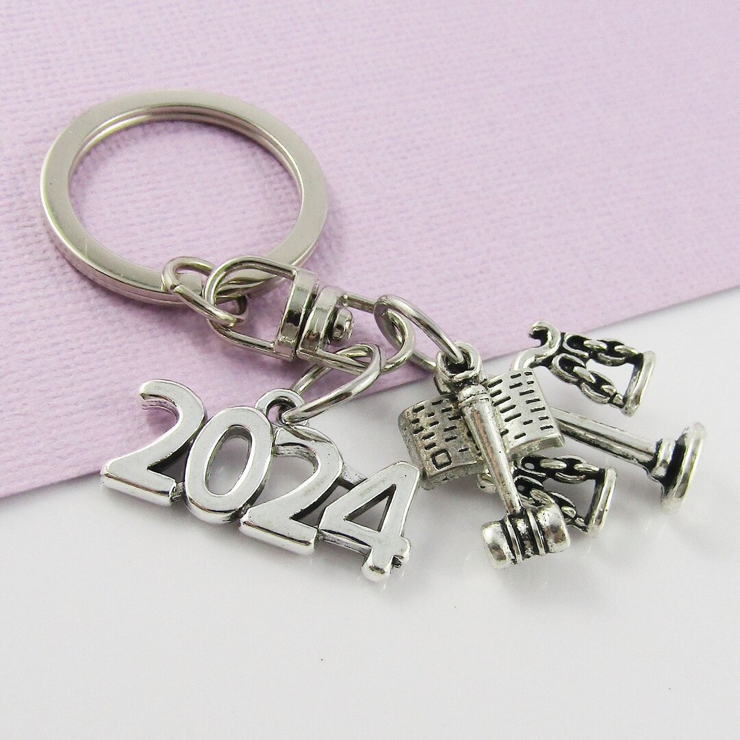 2024 Gavel Law Book Scale Charm Keychain 70mm Legal Law Graduation ...