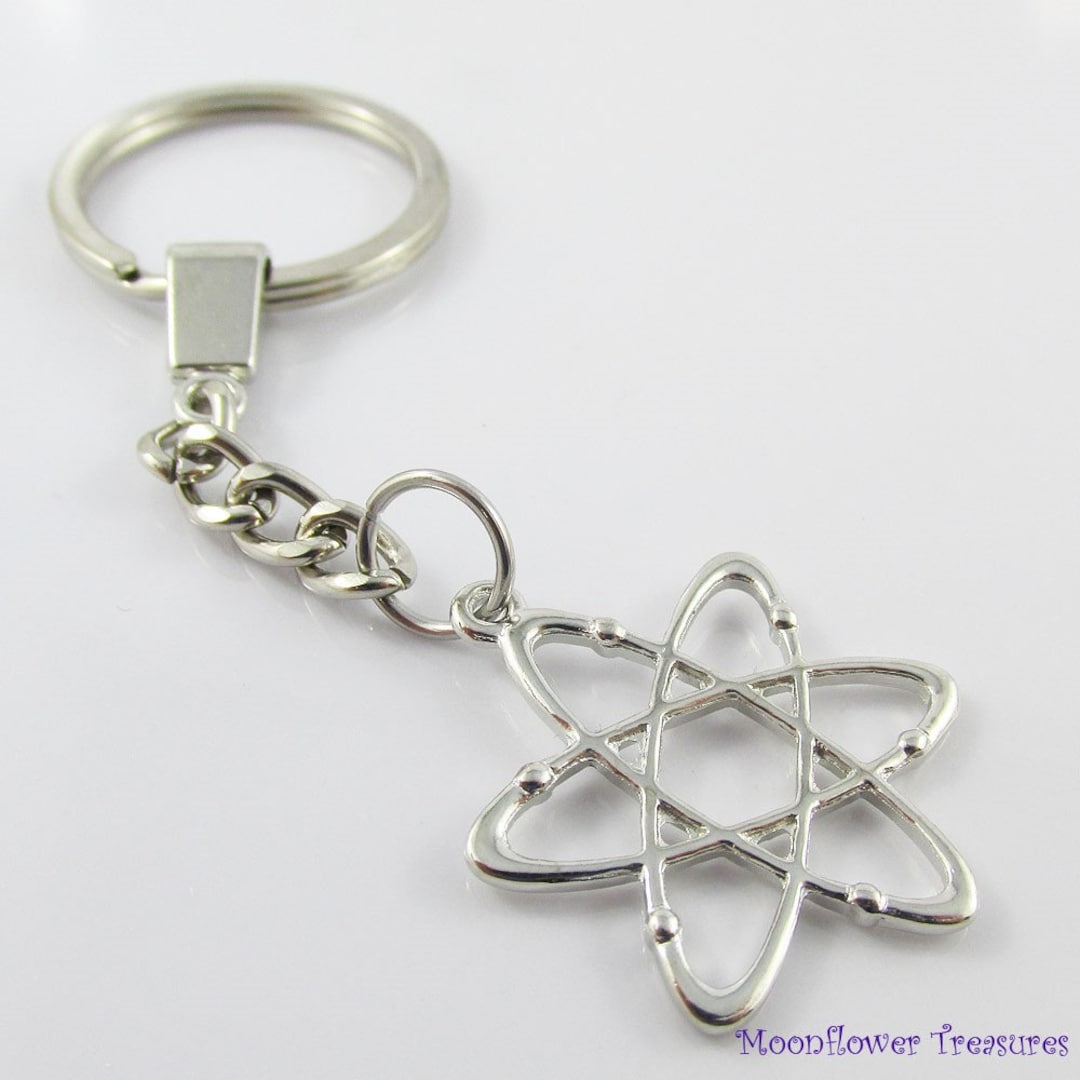 Chemistry Nuclear Physics Atom Keychain Keyring Science Student ...