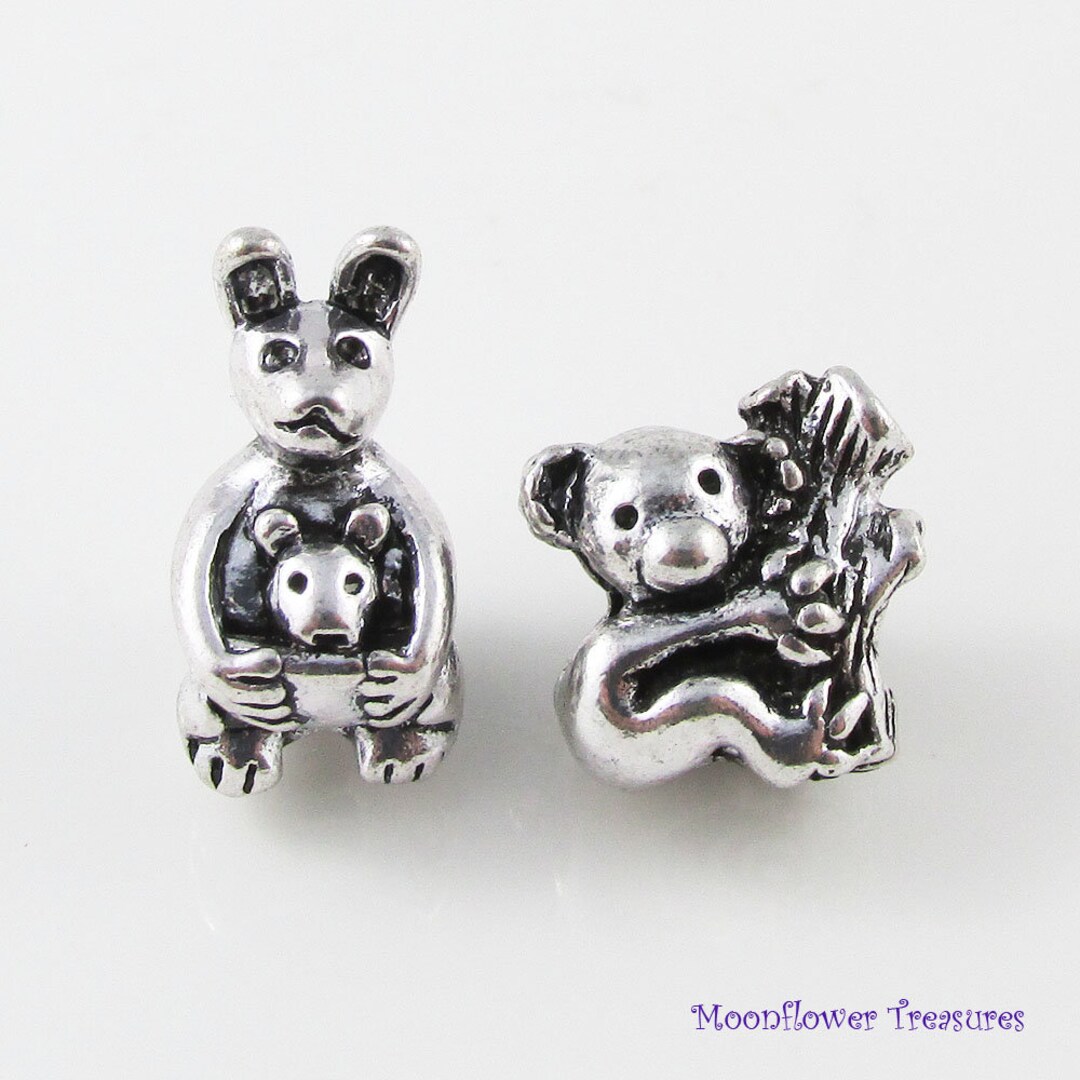 Australian Aussie Animal Kangaroo & Koala Gift Set Fit European Charm ...