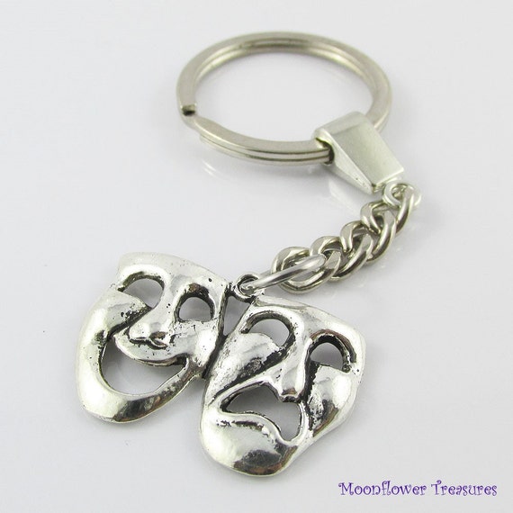 Theatrical Masks Drama Theatre Lovers Keychain Keyring 93mm | Etsy