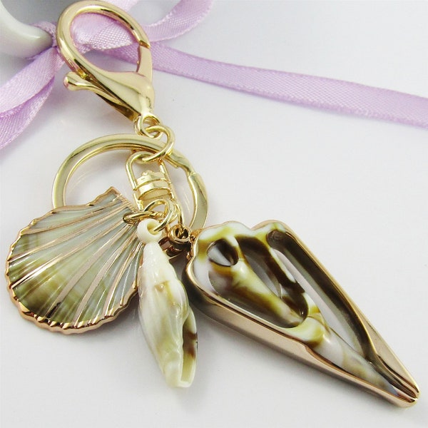 Acrylic Seashell Keychain - Etsy