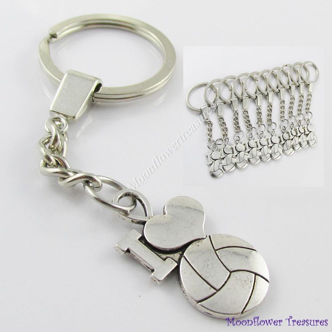 Team Set of 10 I Love Netball Keychain Keyring Coach Team End of Season ...