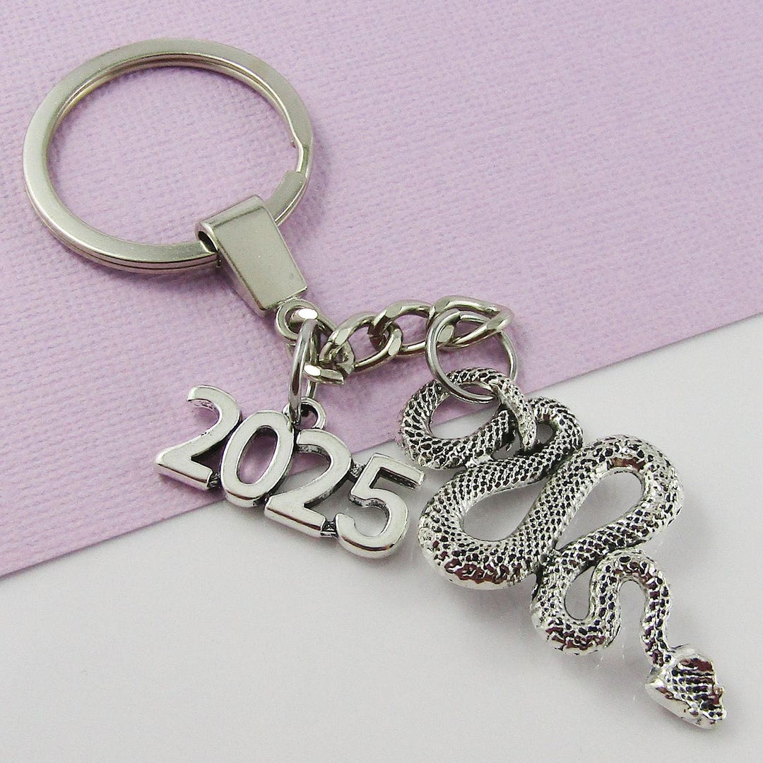 2025 Year of the Snake Charm Keychain 110mm Chinese New Year Zodiac - Etsy