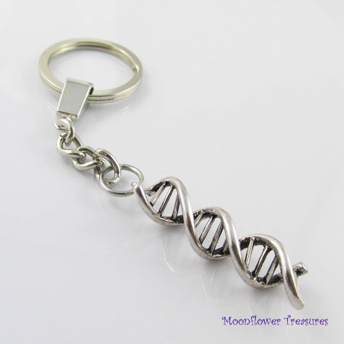 DNA Strand Charm Keychain Keyring Great Gift for Science - Etsy 日本
