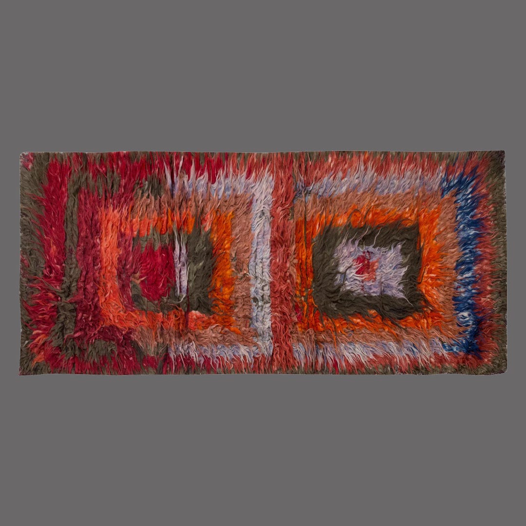 Shaggy Turkish Tulu Rug: Vintage Kurdish Adiyaman Wool, 3x8 Ft - Etsy UK