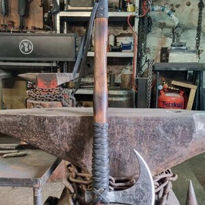 Hand-forged Fantasy Conan Axe "tauranic Axe" Made of Carbon Steel, With ...