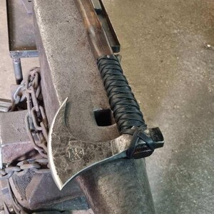 Hand-forged Fantasy Conan Axe "tauranic Axe" Made of Carbon Steel, With ...