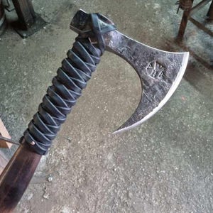 Hand-forged Fantasy Conan Axe "tauranic Axe" Made of Carbon Steel, With ...