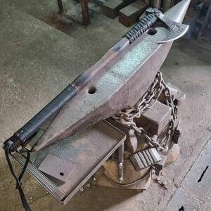 Hand-forged Fantasy Conan Axe "tauranic Axe" Made of Carbon Steel, With ...