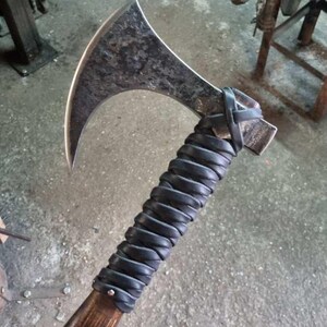 Hand-forged Fantasy Conan Axe "tauranic Axe" Made of Carbon Steel, With ...