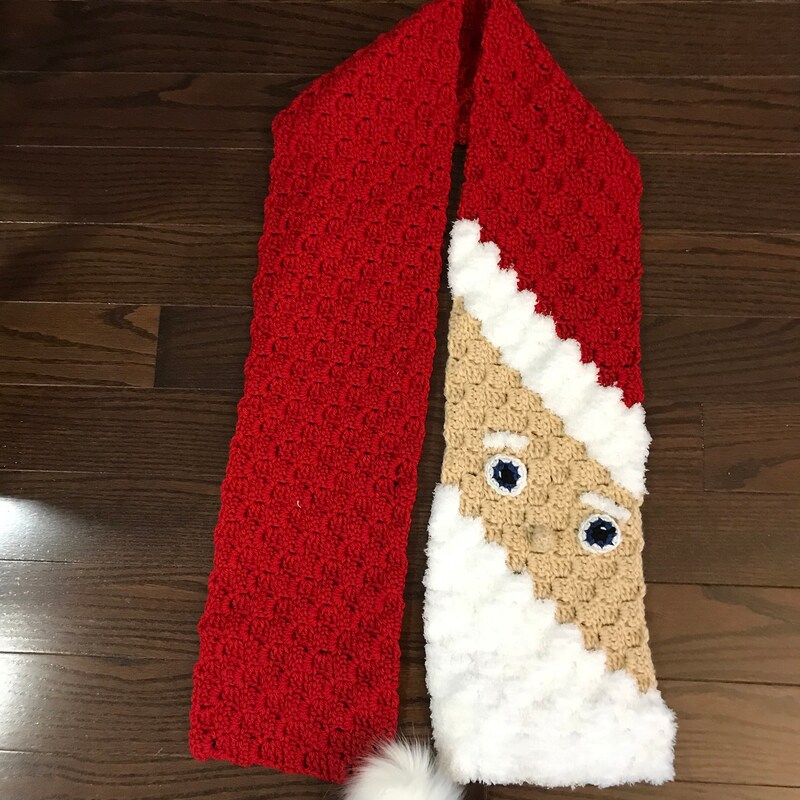 Santa Scarf - Etsy
