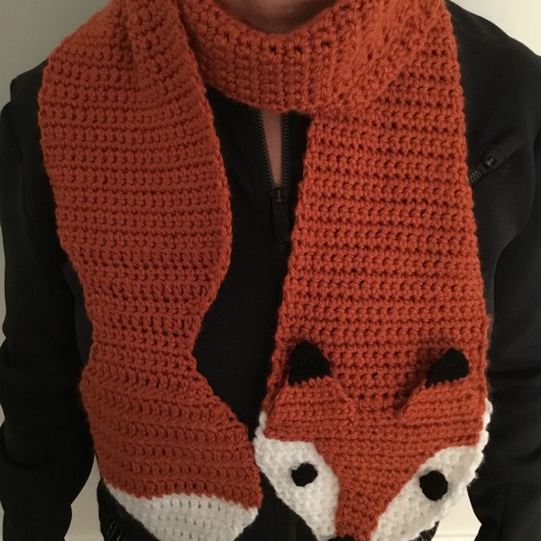 Knitted Fox Scarf - Etsy