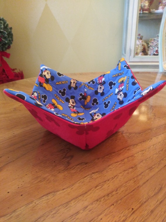 Reversible Soup Bowl Cozy Mickey Mouse Soup Bowl Cozy Minnie - Etsy