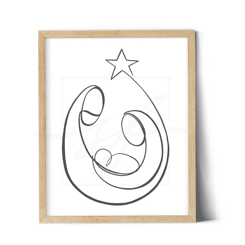 Nativity Line Art - Etsy