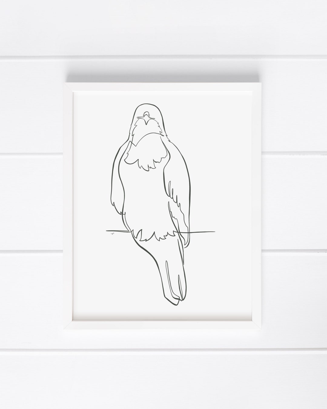 Hawk Minimalist One Line Drawing, Digital Download - Etsy