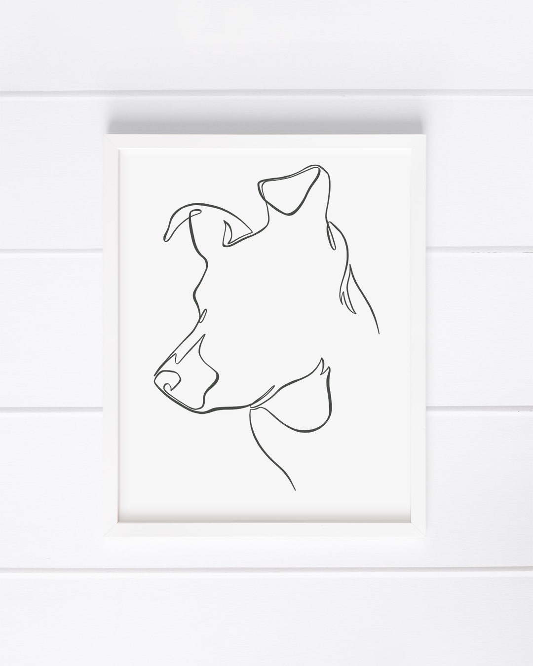 Dog One Line Drawing, Pet Portraig, Digital Download - Etsy