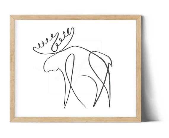 Moose Outline Drawing