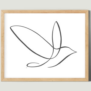 Bird One Line Drawing, Digital Download - Etsy