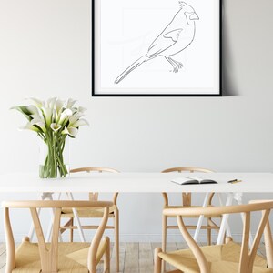 Cardinal Minimalist One Line Drawing, Digital Download - Etsy