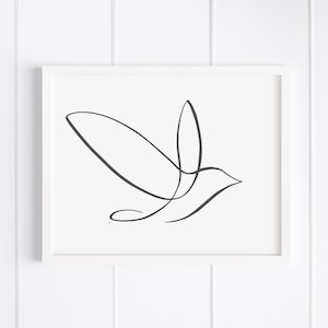 Bird One Line Drawing, Digital Download - Etsy