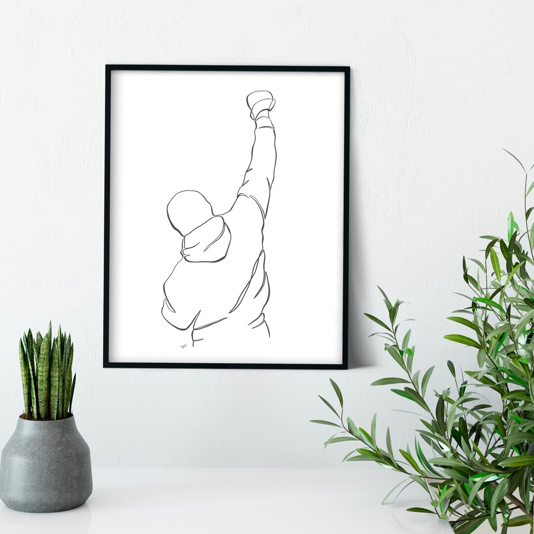 Rocky Movie Minimalist One Line Drawing, Digital Download - Etsy